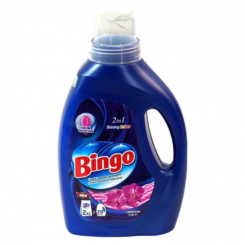 Լվացող միջոցներ: Հեղուկ Լվացքի Bingo 1200մլ 2in1 Shining Color